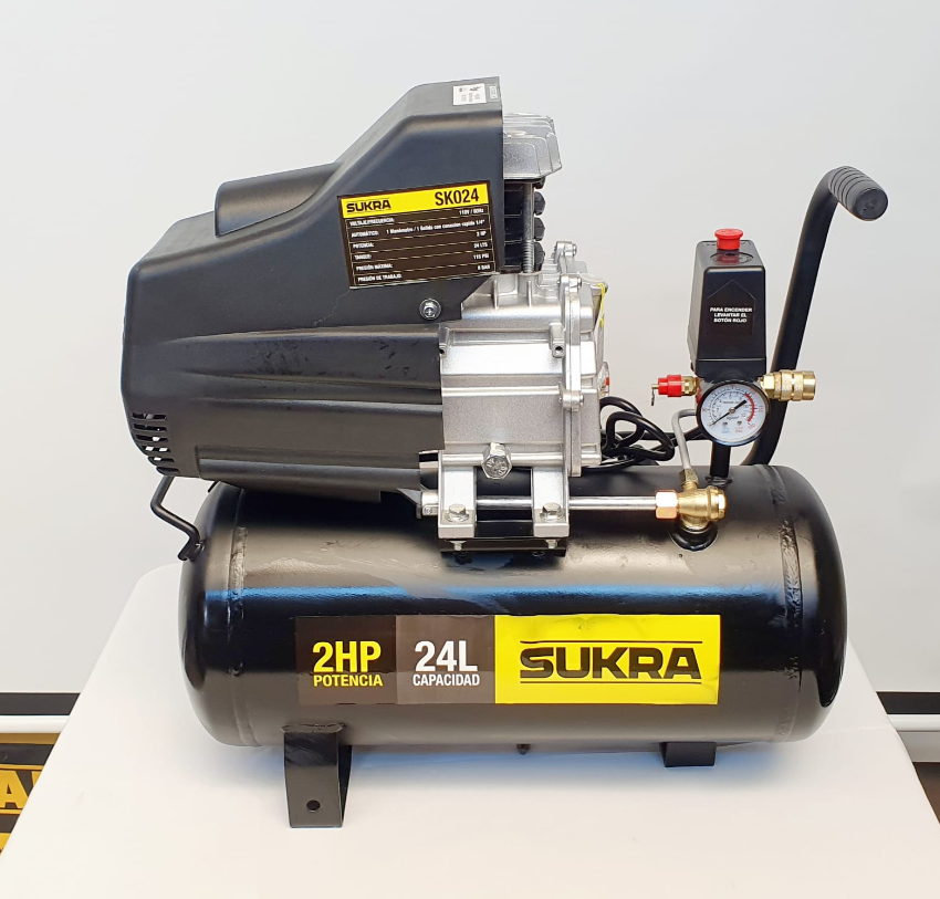 SUKRA COMPRESOR DE AIRE 24 LITROS – FERRETERIA INSTA-YA PITALITO